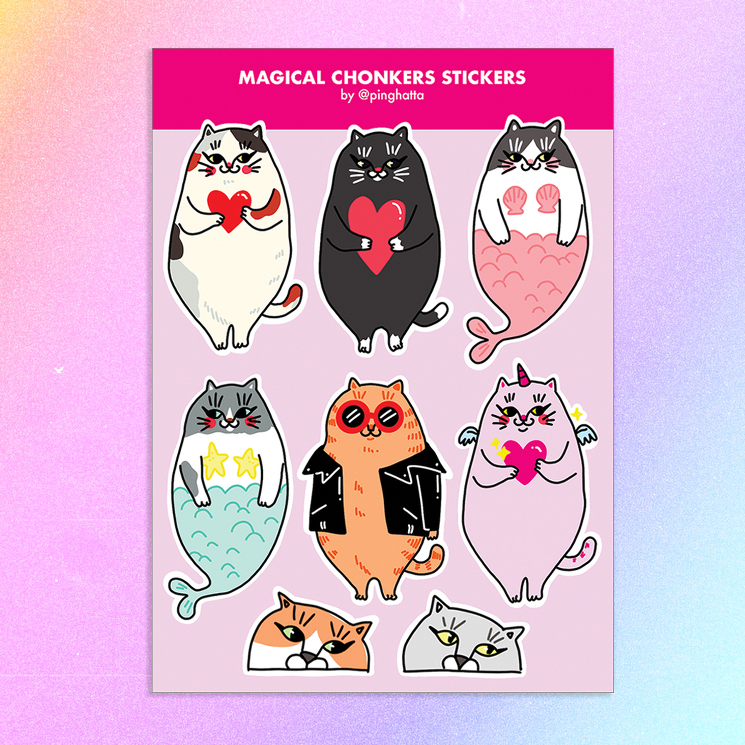 Sticker Sheet - Magical Cats