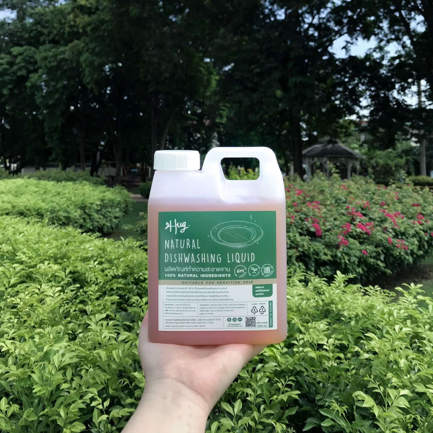 HUG : 100% Natural Dishwashing Liquid [ผลิตภัณฑ์ทำความสะอาดจาน]