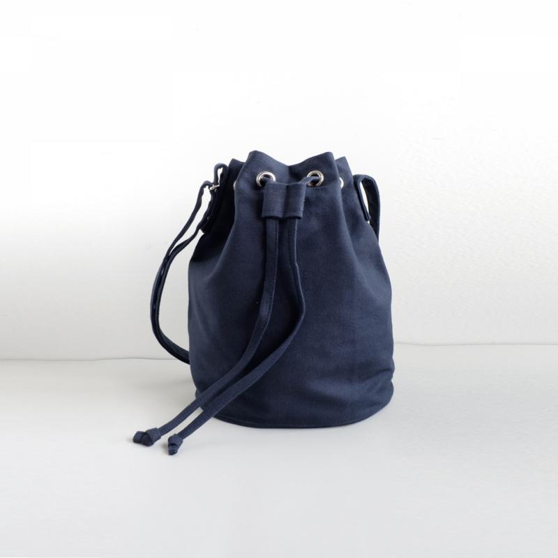 Navy bucket bag